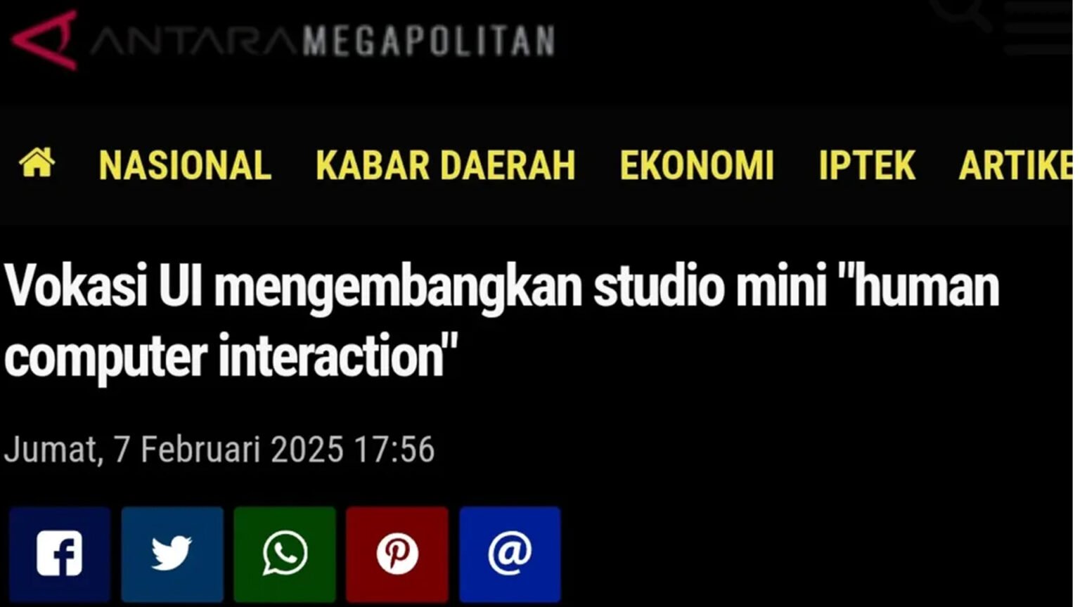 Produksi Media UI – Produksi Media adalah sebuah program studi di Vokasi Universitas Indonesia ...